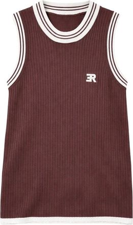 Ermanno Scervino Femme, Pulls, Brun, Taille: 38 FR Top de punto