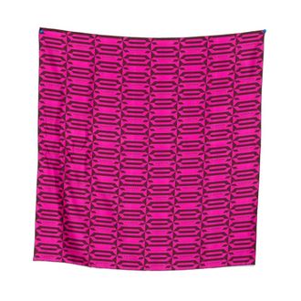 Lanvin Femme, Accessoires, Multicolore, Taille: ONE Size Foulard en Soie Rose Géométrique