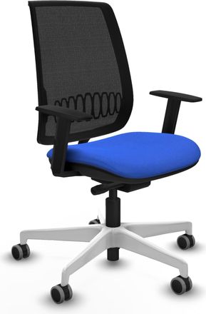 Piqueras y Crespo B&uuml;rostuhl, blau, Alares mit 1D-Armlehnen, h&ouml;henverstellbare Lendenwirbelst&uuml;tze, ausgestattet mit Syncro/Traslack und eingespritztem Schaumstoff, Rolle