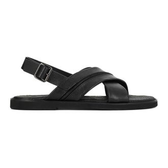 Kazar Kazar Schwarze Herrensandale aus Leder mit gekreuzten Riemen - - Shoes - Herren - Schwarzk - 40 EU