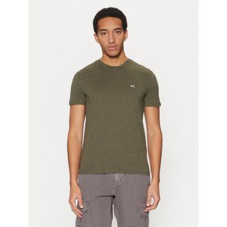 Tommy Jeans T-Shirt Jaspe DM0DM20363 Gr&uuml;n Slim Fit