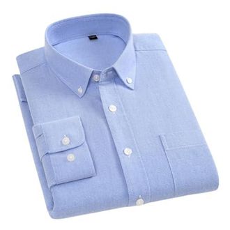 Generic Chemise Oxford thermique for hommes, chemise habill&eacute;e d&eacute;contract&eacute;e &agrave; manches longues doubl&eacute;e de flanelle, chemise boutonn&eacute;e d&eacute;contract&eacute;e daffaires &eacute;pa