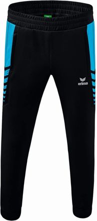 Erima Unisex Kinder Six Wings Funktionelle Trainingshose (1102207), schwarz/Curacao, 140