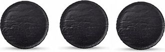 Wilmax England Wilmax WL-661124/A Porzellan Runde Platte, Schwarz, 20.5cm Durchmesser