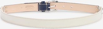 Isabel Marant Ceinture Zap En Cuir - Femme - Bleu Fonc&eacute; / Palladium - Taille75 - Isabel Marant