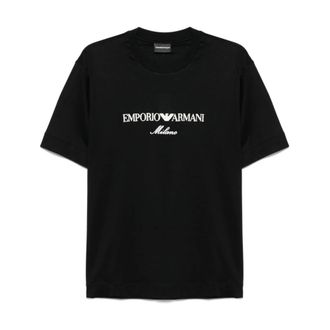 Emporio Armani Homme, Tops, Noir, Taille: XL T-shirts et Polos col rond noirs