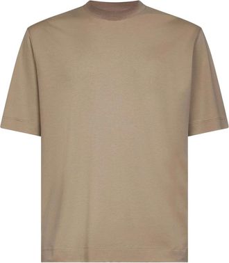 Ermenegildo Zegna Homme, Tops, Beige, Taille: S T-shirt Décontracté en Coton