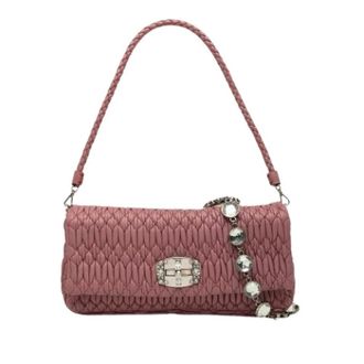 Miu Miu Pre-owned Sacoche matelass&eacute; en nappa - Femme - Pre-owned - Rose - Taille: ONE Size