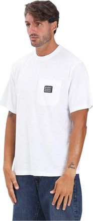 Market Market, Homme, Tops, Blanc, Taille: S T-shirt blanc avec impression Call My Lawyer