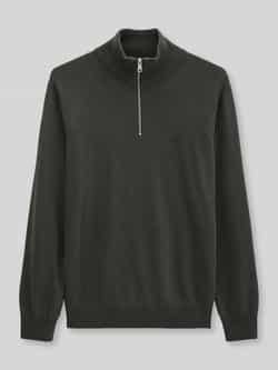 Marc O'Polo Regular Fit Troyer aus Baumwoll-Schurwoll-Mix