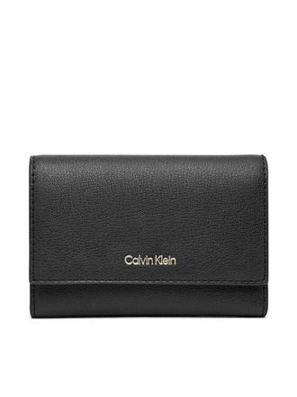 Calvin Klein Geldb&ouml;rse Foil Logo Trifold W/ Zip Pocket LV04F1117G Schwarz