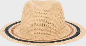 Gerard Darel Chapeau en raphia tricolore - NANCY - Naturel