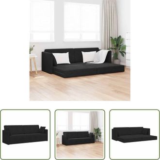 vidaXL vidaXL Samt Sofa - Boden-Sofa-Bett 200cm Schwarz Samt