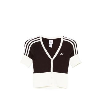 adidas Stripe Short-sleeve Cardigan