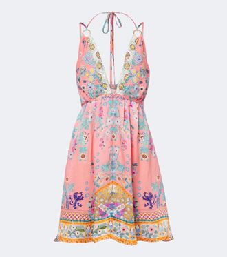 Camilla Verziertes Minikleid aus Seide
