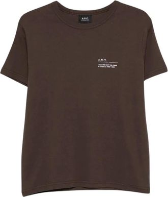 A.P.C. A.p.c., Homme, Tops, Brun, Taille: XL Niclas T-Shirt