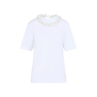 Carven Pearl Necklace T Shirt