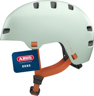 ABUS Fahrradhelm XOXO - Cityhelm im Skater-Look - Helm f&uuml;r Skateboard, Fahrrad, Scooter - mit optimiertem Kinnpolster - f&uuml;r Jugendliche und Erwachsene - Gr