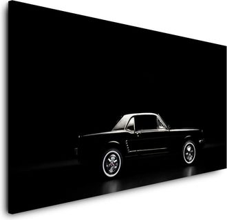 Paul Sinus Art schwarzes Spielzeug Auto 120x 60cm Panorama Leinwand Bild XXL Format Wandbilder Wohnzimmer Wohnung Deko Kunstdrucke