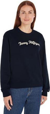 Tommy Hilfiger Sweat Femme Regular sans Capuche, Bleu (Desert Sky), XS