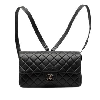 Chanel Sac &agrave; dos en cuir Pre-owned - Femme - Pre-owned - Noir - Taille: ONE Size