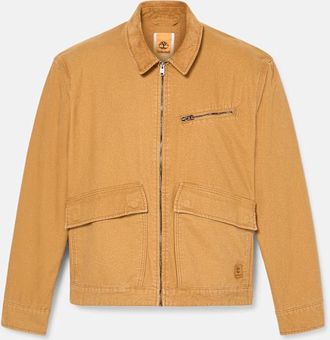 Timberland Strafford Jacke aus gewaschenem Canvas f&uuml;r Herren in Gelb, Herren, Gelb, Gr&ouml;&szlig;e