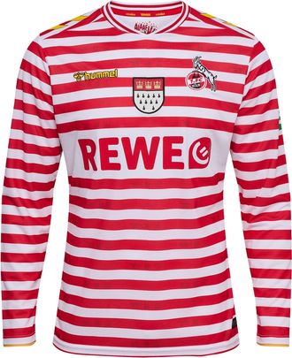Hummel 1. FC Köln Karneval Trikot Langarm 2025/2026 Weiß weissrot, S Herren