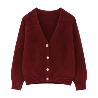 Tiffany & Co. Lilje Mohair Cardigan - - Knitwear - Damen - Rot - ONE SIZE
