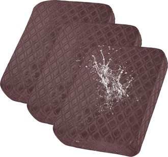 Shanna Stretch Sofabezug rutschfest Sitzkissen Bezug: 3 Stück Moderne Bedruckte Couchkissenbezüge Wasserdichter Patio-Kissen Unifarbene Couchkissenbezüge Gee