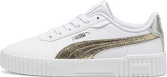 Puma Women Carina 2.0 Metallic Shine Baskets, Puma White Puma Gold Puma Silver, 38.5 EU