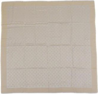 Louis Vuitton unisex, Pre-owned, Beige, Taille: ONE Size Foulard en soie Pre-owned