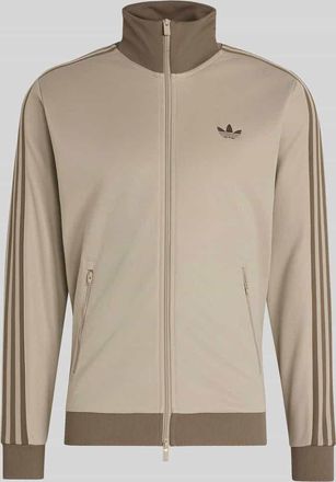adidas Originals Slim Fit Sweatjacke aus Baumwoll-Mix mit Stehkragen