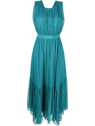 Ulla Johnson Plissiertes Seidenkleid - Blau