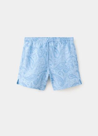 Mango Maillot de bain imprim&eacute; cordon bleu ciel - Homme - XS - MANGO MAN