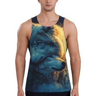 Generic D&eacute;bardeur respirant &agrave; s&eacute;chage rapide sans manches pour homme pour entra&icirc;nement &agrave; la plage S &agrave; 4XL, Wolf 16, 4XL