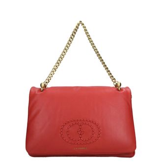 La Carrie Gewebte Logo Ledertasche - - Bags - Damen - Rot - ONE SIZE