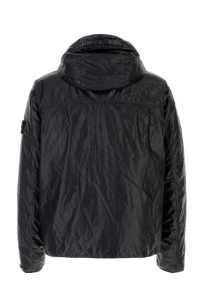 Stone Island Mens Black Nylon Down Jacket Giubbini