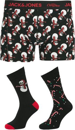 Jack & Jones Jack & Jones Set Boxershorts und Socken Snow Skulls Giftbox 12285138 Schwarz