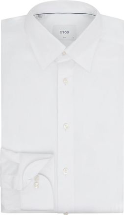 Eton Unifarbenes Signature Twill-Hemd mit Kentkragen, Slim in