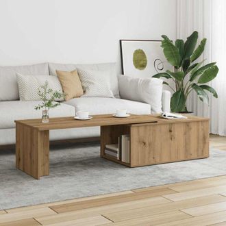 vidaXL Table basse ch&ecirc;ne artisanal 150x50x35 cm bois ding&eacute;nierie - Vidaxl
