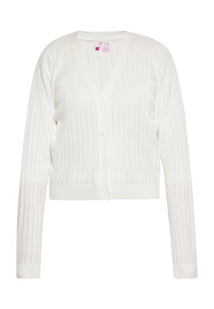 Izia Strickjacke Damen Wollwei&szlig;