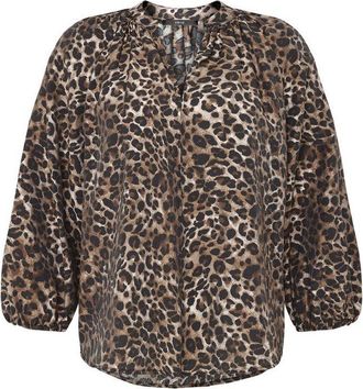 Zero Schlupfbluse Damen mit Leoprint