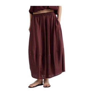 Meimeij Femme, Jupes, Rouge, Taille: 42 FR Sangria Maxi Skirt