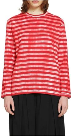 Comme Des Gar&ccedil;ons Femme, Pulls, Multicolore, Taille: 38 FR T-Shirt &agrave; Manches Longues Ray&eacute;
