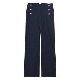 Ines De La Fressange Pantalon style pont Gabriel - Femme - Jeans - Bleu - Taille: 40 FR