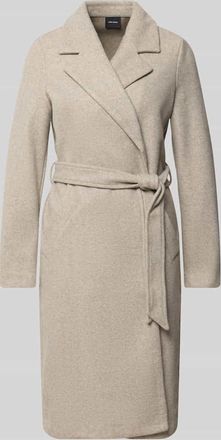 Vero Moda Webpelzmantel mit Bindeg&uuml;rtel