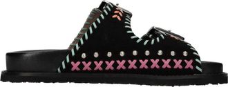 Coral Blue Femme, Chaussures, Multicolore, Taille: 38 EU Mules en daim et cuir