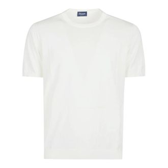 Drumohr Gestricktes Baumwoll-T-Shirt - - Knitwear - Herren - Wei&szlig; - M