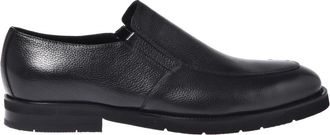Baldinini Homme, Chaussures, Noir, Taille: 42 1/2 EU Black leather and tumbled leather slip-ons