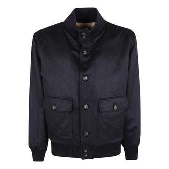Barba Homme, Vestes, Bleu, Taille: XL Vermont Suede Jacket